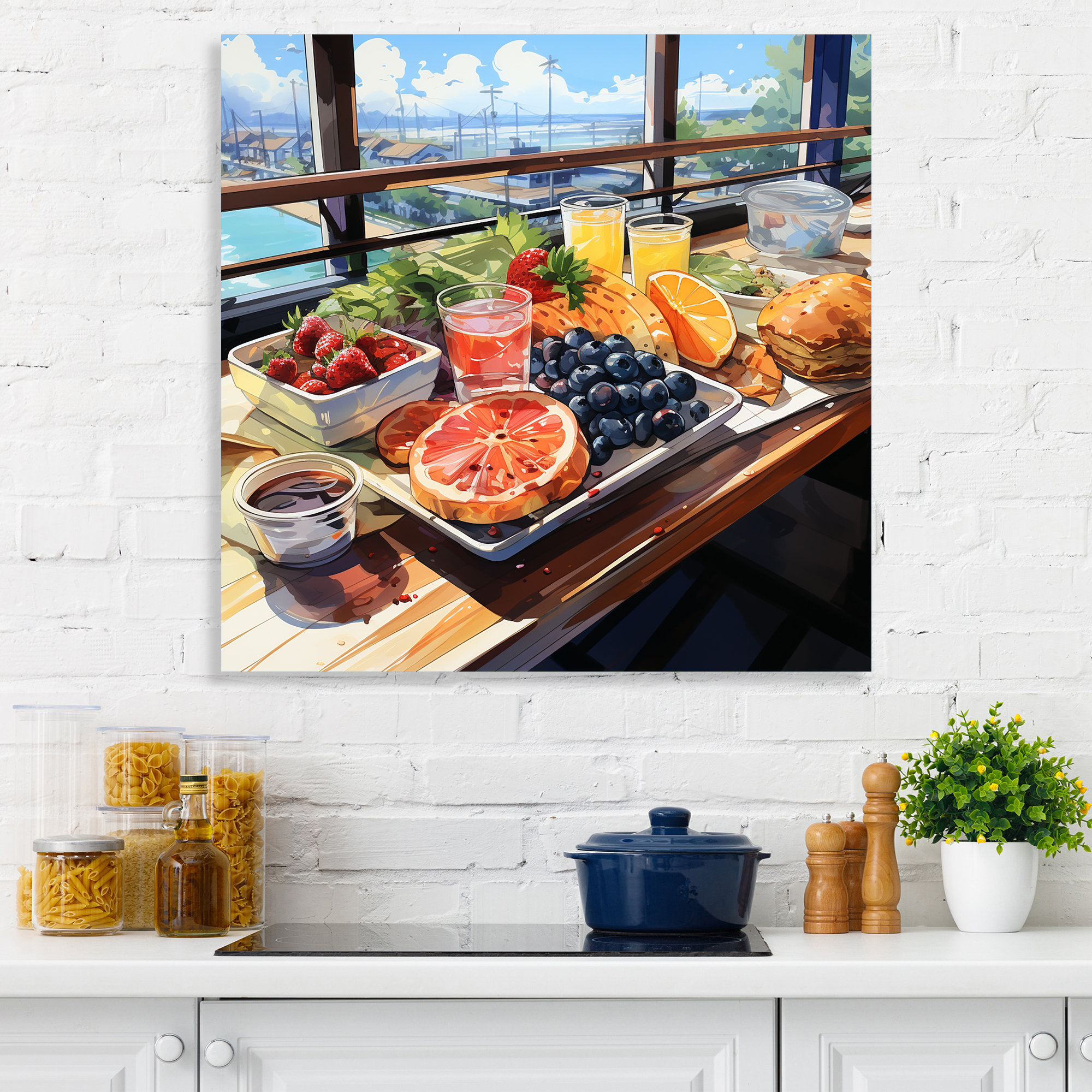 Gracie Oaks Morning Breakfast Spread - Breakfast Wall Art | Wayfair