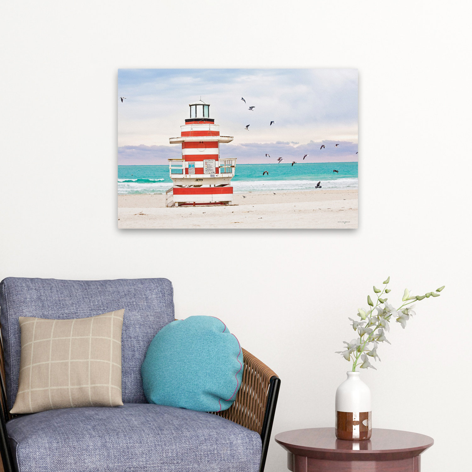 Breakwater Bay South Beach Sentry - Coastal Contemporary Tropical Red ...