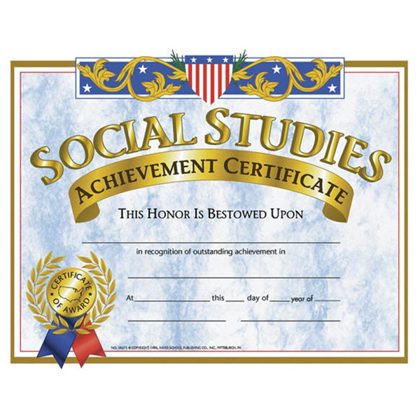 Hayes School Publishing Social Studies Certificate - Wayfair Canada