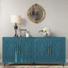 Winston Porter Elegant Sideboard With Metal Handles, Carved Flower ...