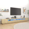 Metro Lane Lafollette TV Stand with LED Lights HiFi Entertainment ...