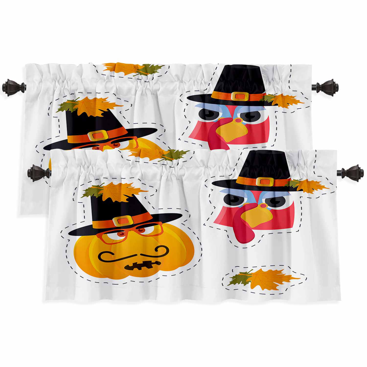 Ophelia & Co. Orange 52"W Stickers for Thanksgiving Day Turkey Window ...