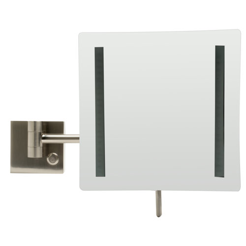 Alfi Brand Wall Mount Square Frameless Lighted Magnifying Makeup ...