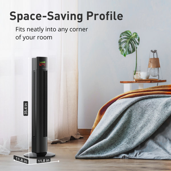 Taotronics Tower Fan, 36" Cooling Fan With Remote, 65° Floor Fan ...