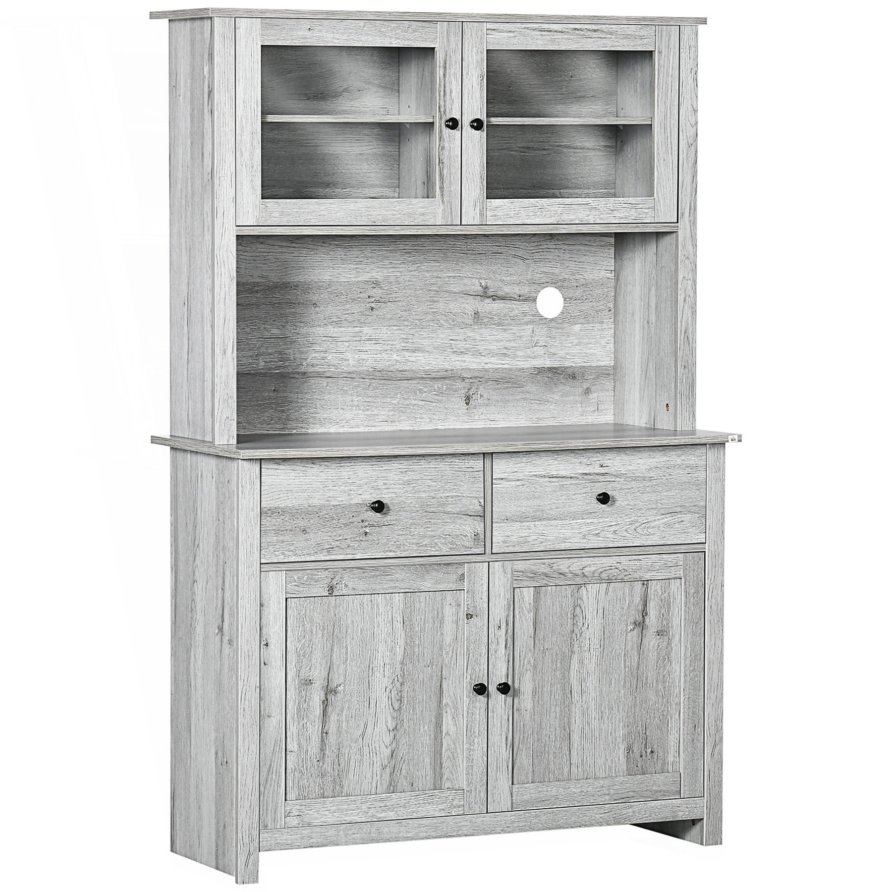 Ophelia & Co. Modern Kitchen Buffet With Hutch, Pantry Storage Cabinet ...
