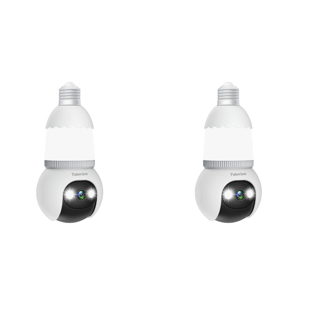 TOBILI 4MP Light Bulb Wireless Security Camera with Night Vision ...