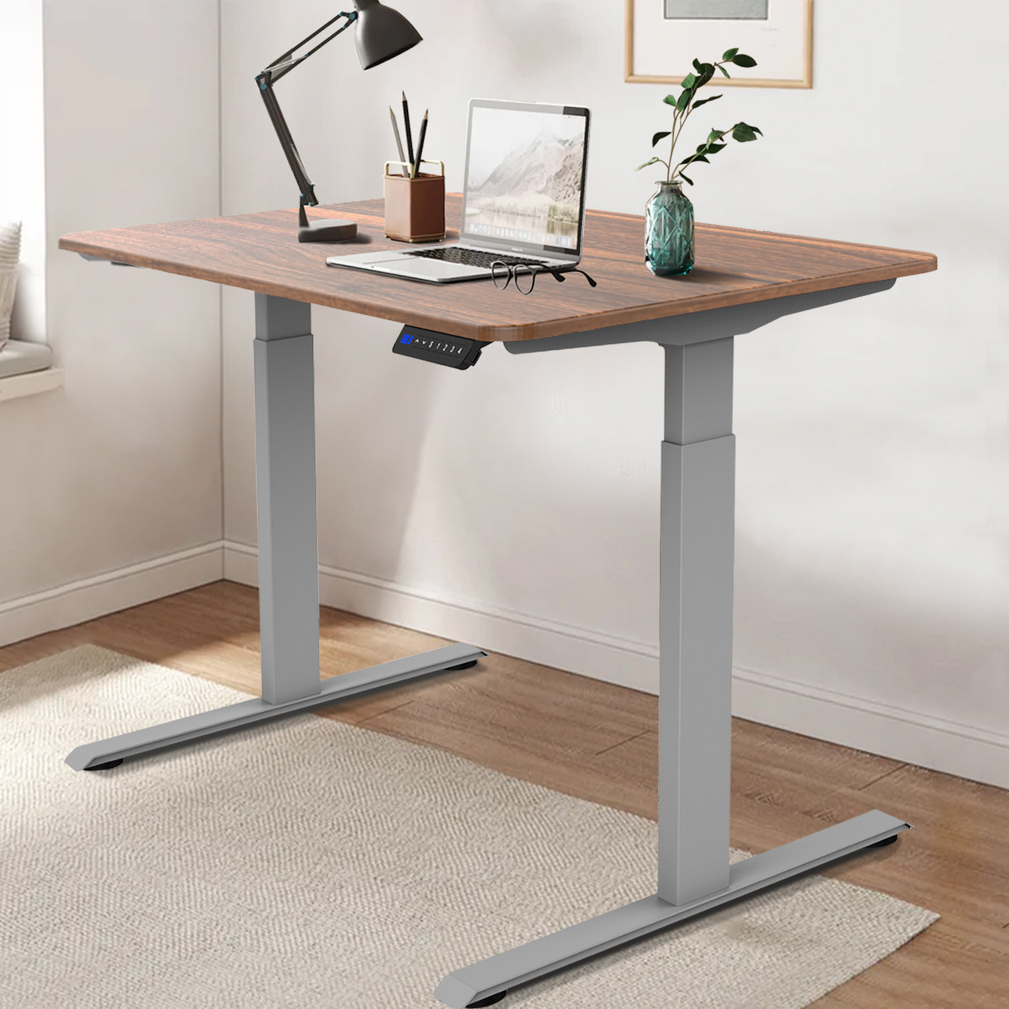 Latitude Run® Evah Adjustable 48" Wood Standing Desk - Wayfair Canada