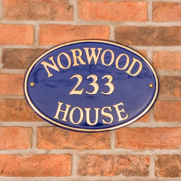 Dakota Fields Neuber 3-Line Wall Address Plaque | Wayfair.co.uk