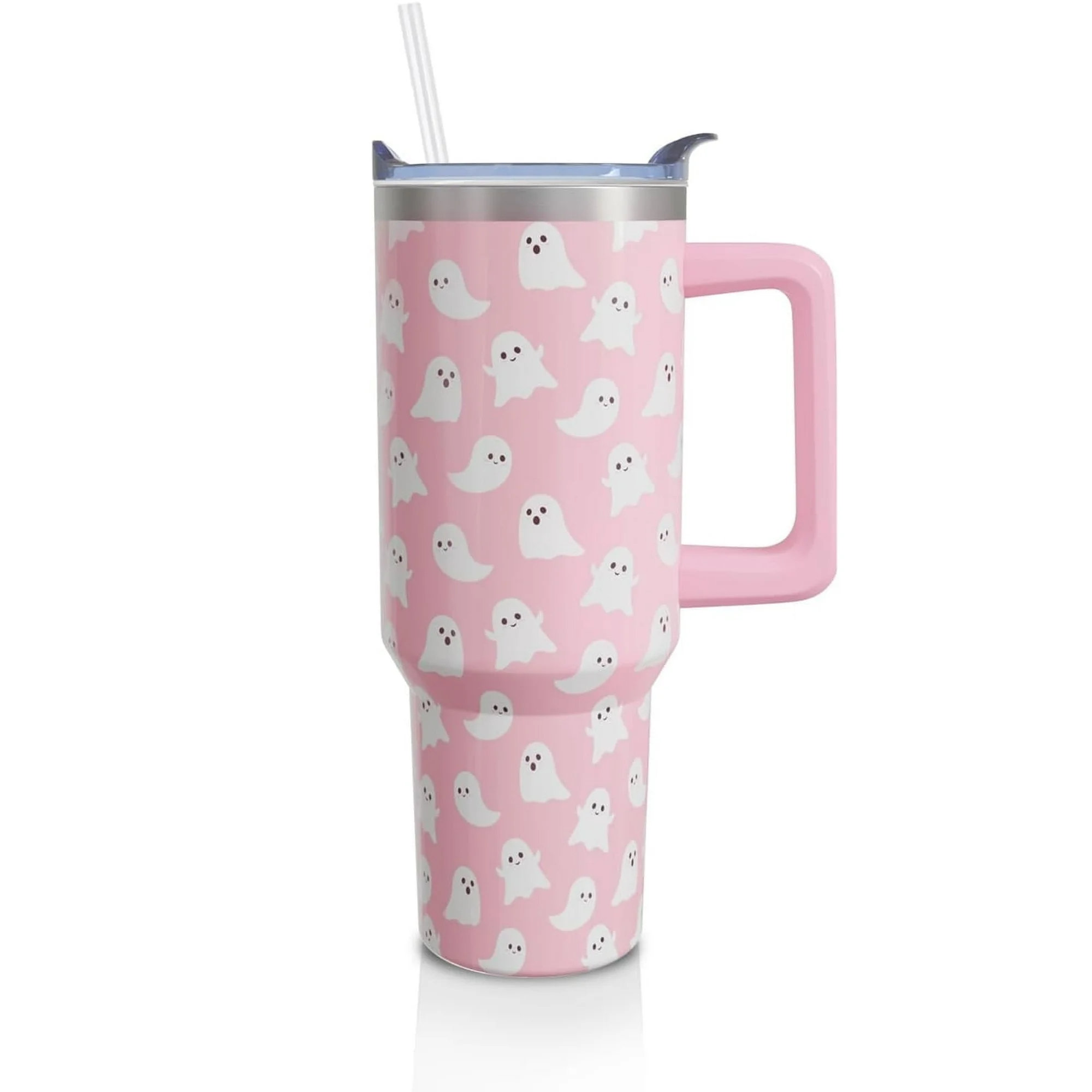 BN-LINKKL Halloween Ghosts 40 Oz Tumbler With Handle And Straw, Cute ...