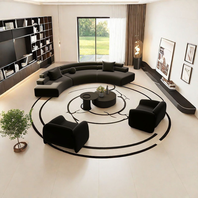 Walkoly Semi-circular arc corner sofa combination | Wayfair