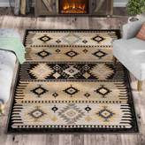 The Twillery Co.® Gorge Southwestern Black/Charcoal/Beige Area Rug ...