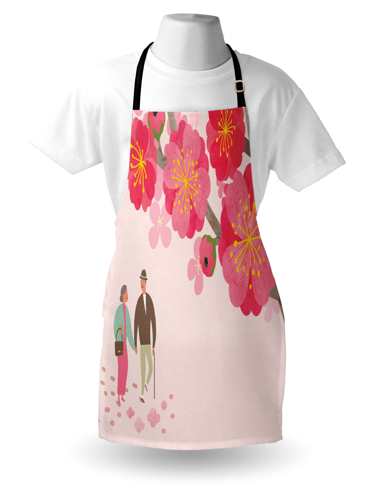 East Urban Home Grandma Apron Unisex Couple Walking in Spring Adult ...