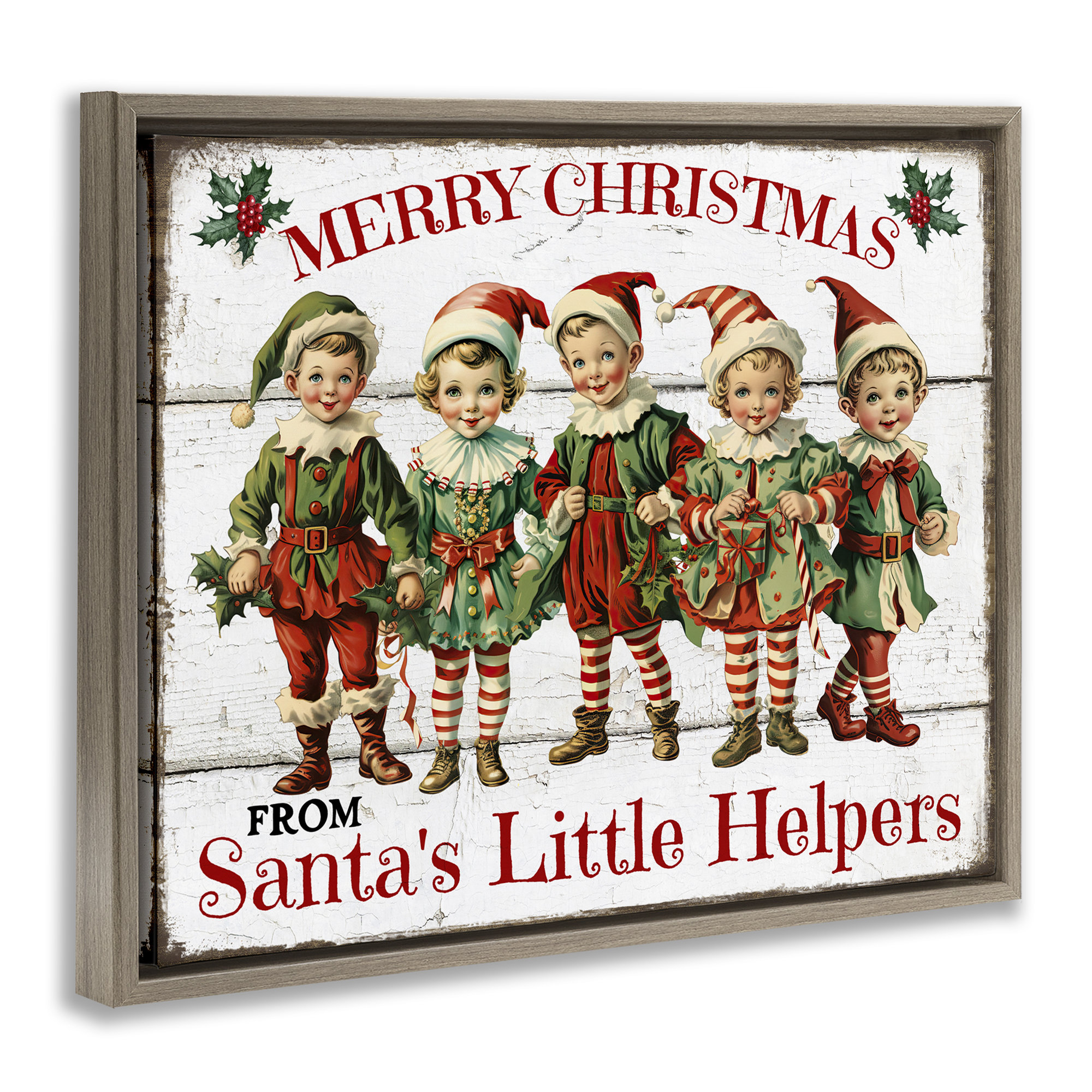 Latitude Run® Santa's Helpers Elves Canvas Wall Art by Creatif Belle ...