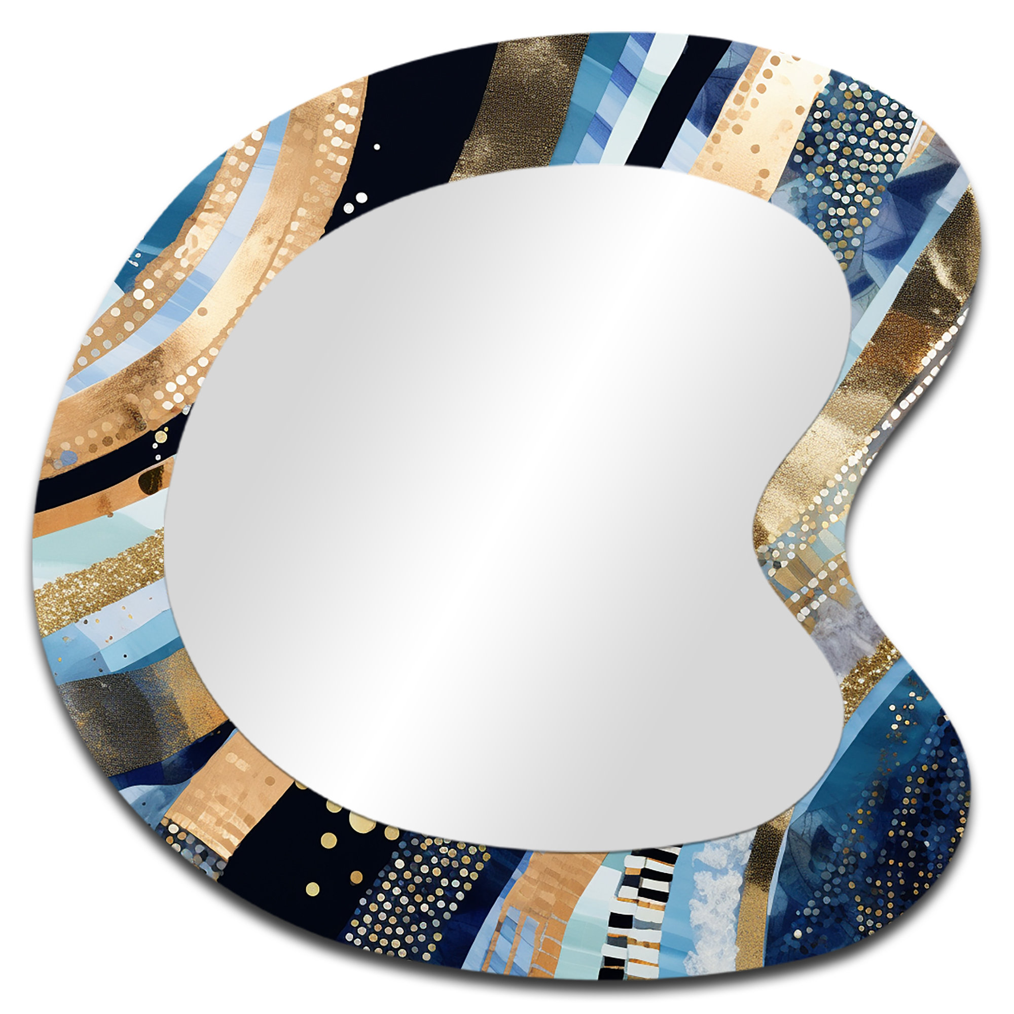 Ivy Bronx Summer River Glam Sparkling Gold - Abstract Waves ...