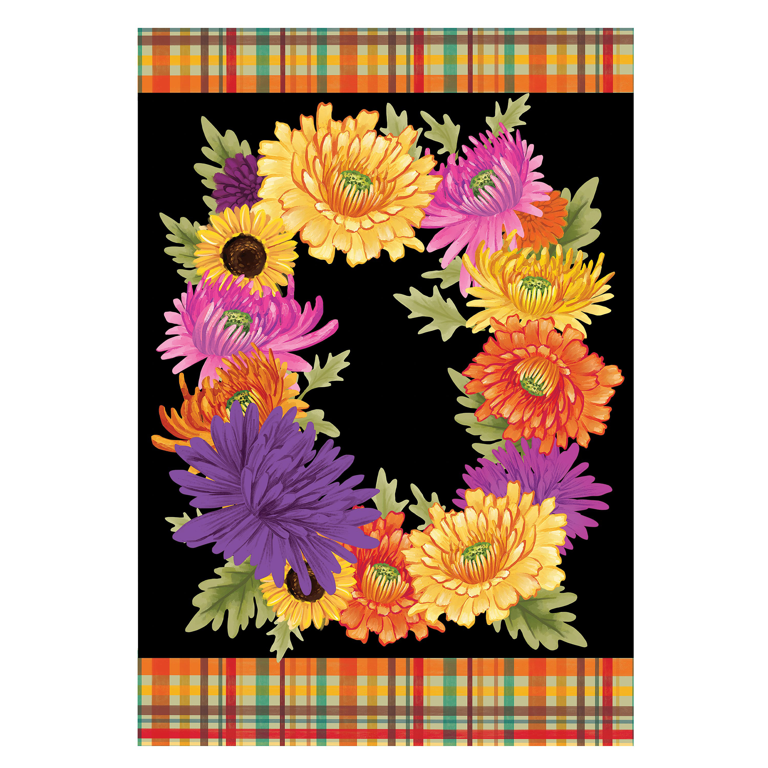 Lark Manor™ Fleur Of Mums Applique Garden Flag | Wayfair