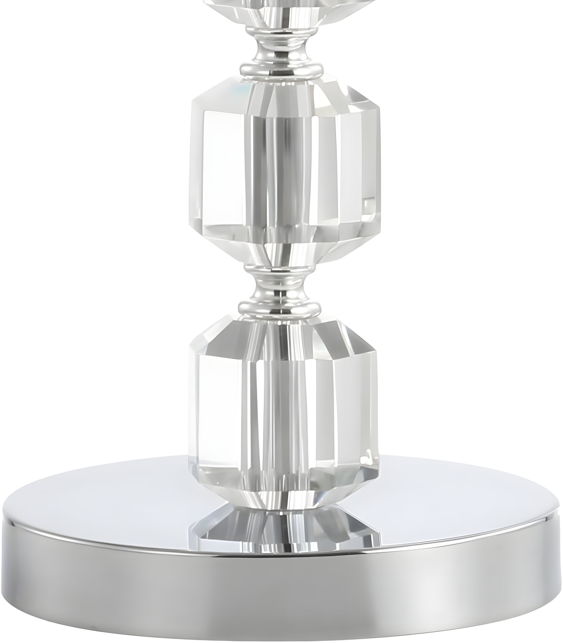 Mercer41 Modern Stacked Crystal And Metal LED Table Lamp Set Of 2 ...