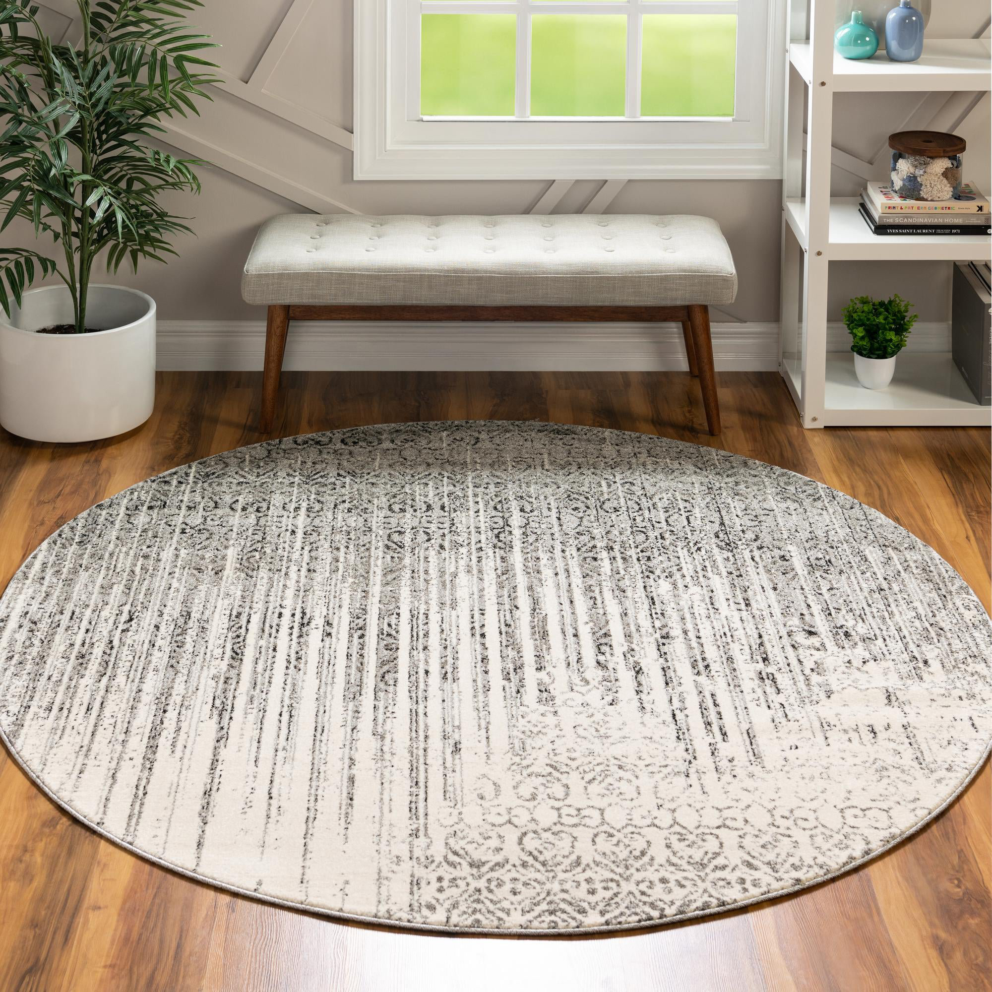 RugPal Solid/Striped Desdemona Rug Stone Color | Wayfair