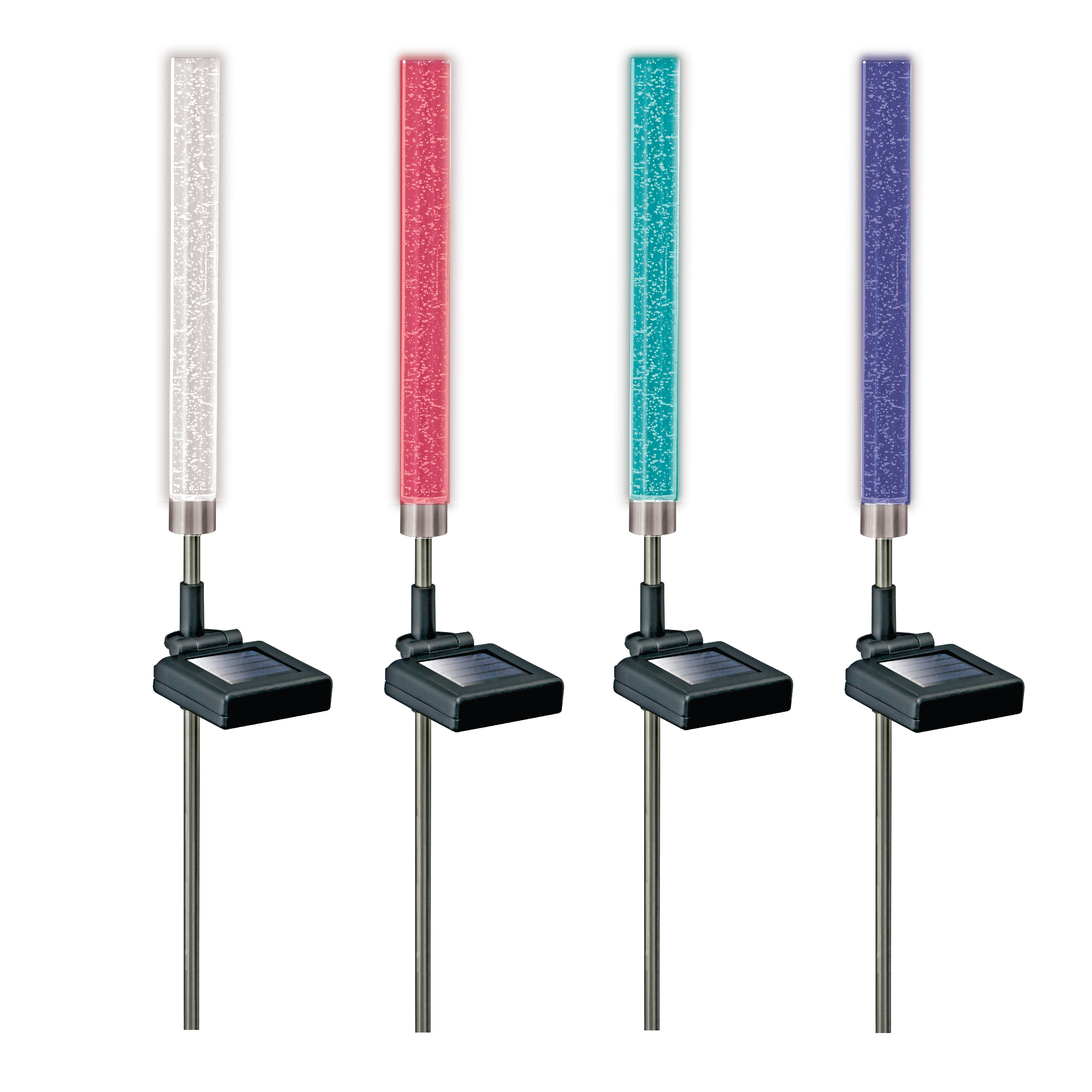 Bell + Howell White Solar Powered Integrated LED Pathway Light Pack ...