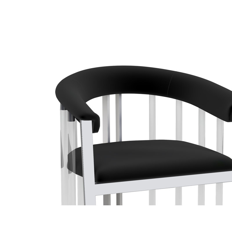 Orren Ellis Kertis Contemporary Steel & Solid Acrylic Arm Chair | Wayfair