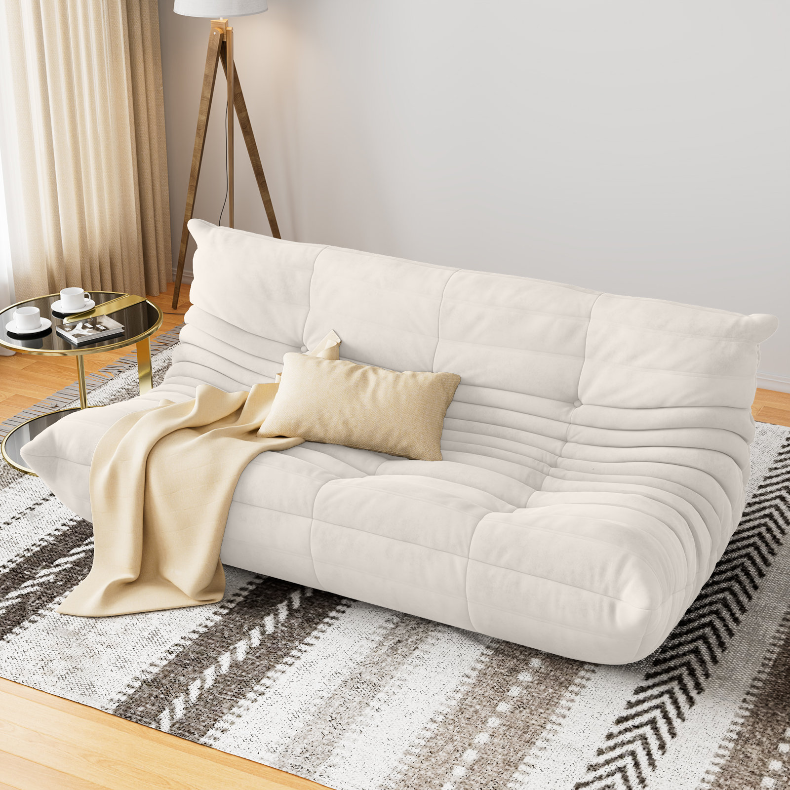 Trule Armless 3-Seat Togo Three Seater Large Bean Bag Sofa & Reviews ...