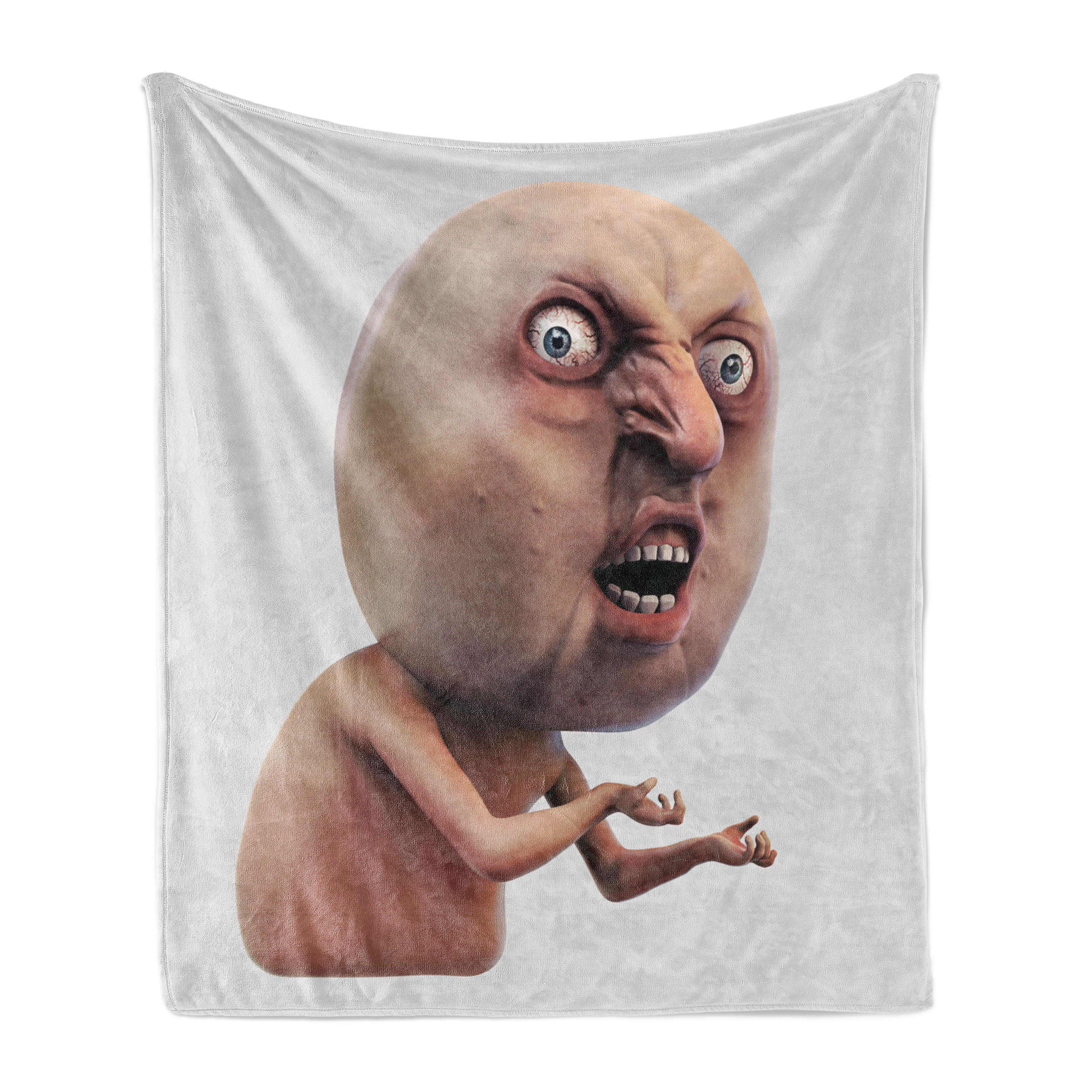 Ambesonne Humor Fleece Throw Blanket Why You No Troll Meme Peach | Wayfair
