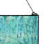 Andover Mills 10.75"H Theo Opaque Turquoise-Stained Glass Window Panel ...