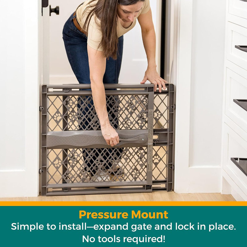 Ebern Designs Portable Pet Gate: Wide. Pressure... | Wayfair