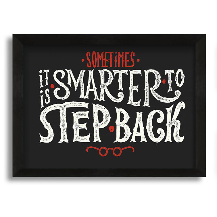 Happy Larry Step Back - Picture Frame Typography on Canvas | Wayfair.co.uk