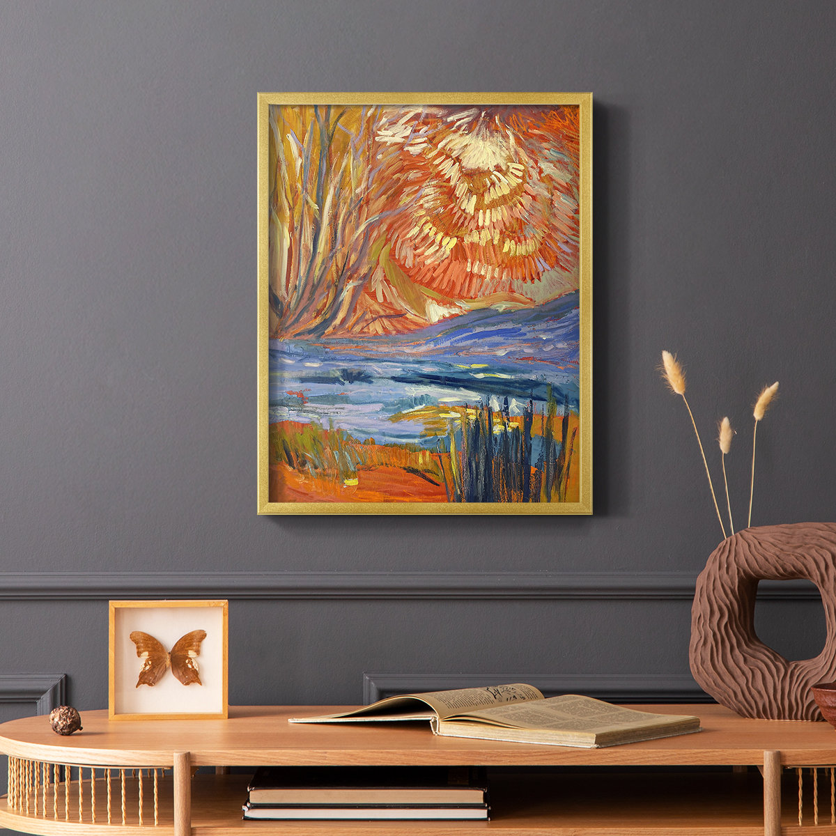 Winston Porter Cadmium Winter Solstice II Framed Print - Solid Wood | Wayfair