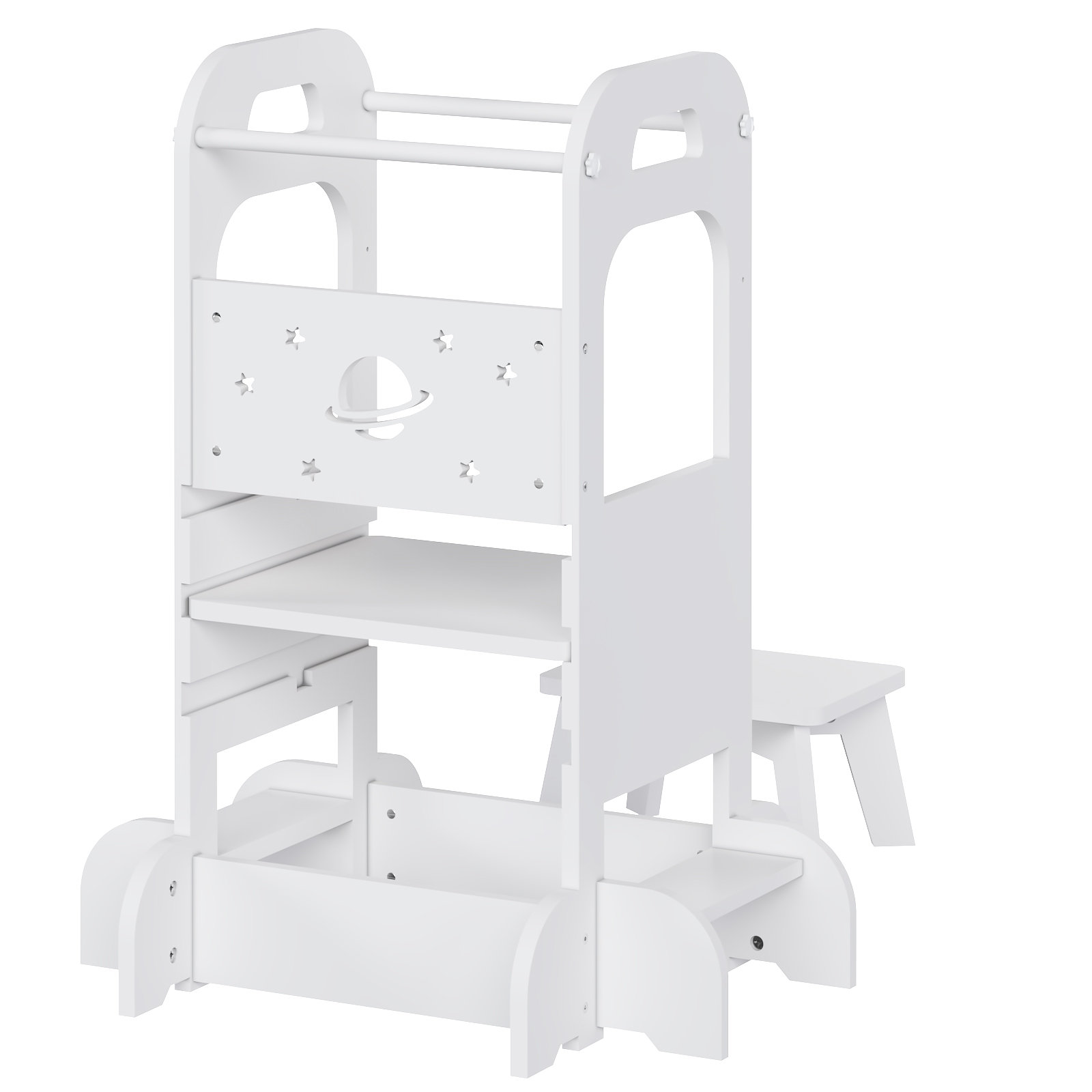 Harriet Bee Toddler Learning Tower With Extra Kids Step Stool | Wayfair