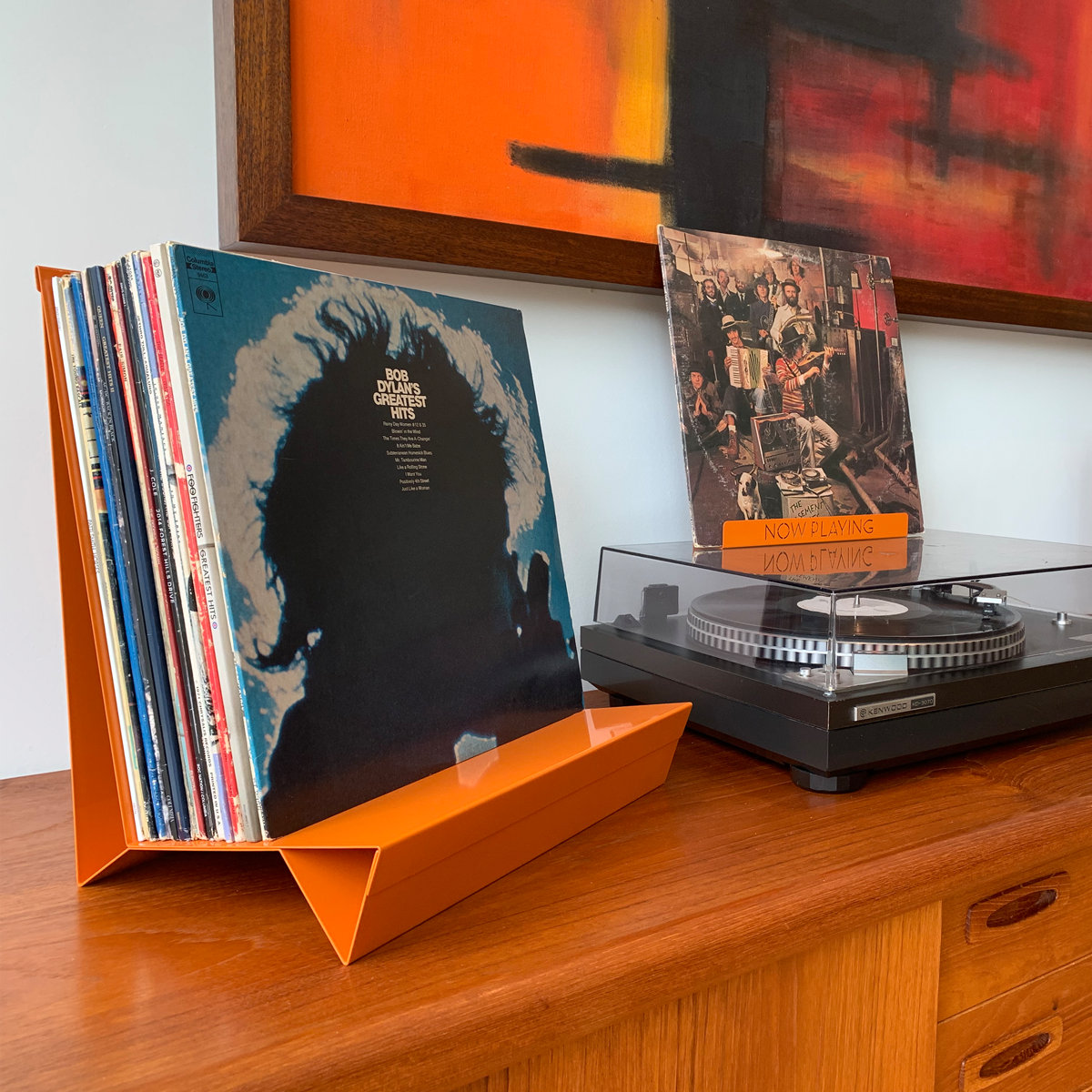 Ebern Designs Dungorbery Vinyl Record Album Tabletop Display & Storage ...