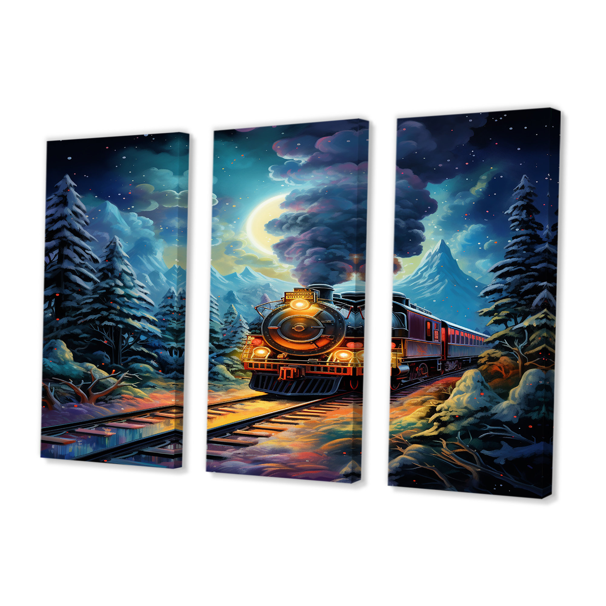 Trent Austin Design® Polar Express Full Moon Mountains Steam - Train ...