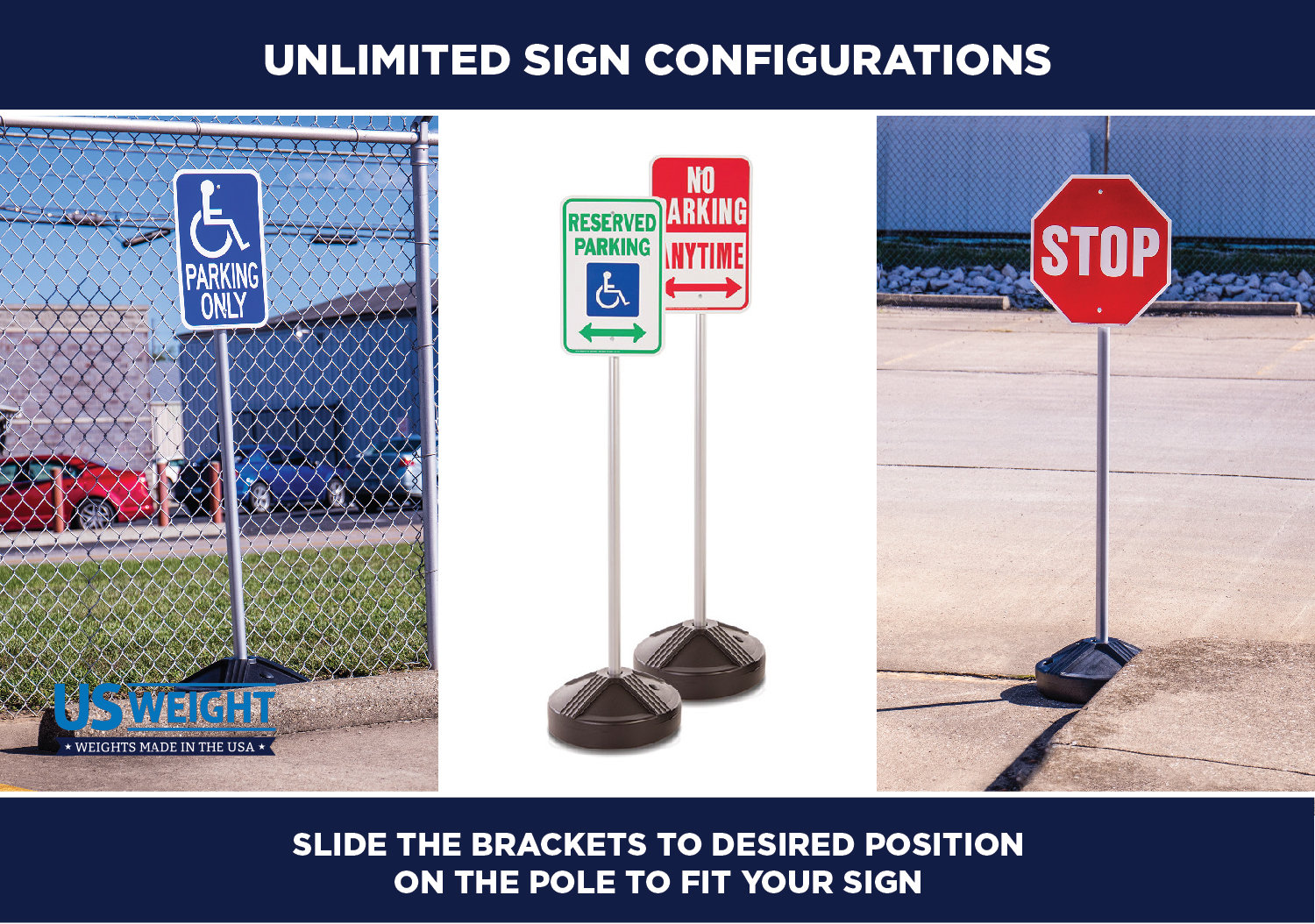 US Weight 5' Sign Post and 50 lb. Base Kit | Wayfair
