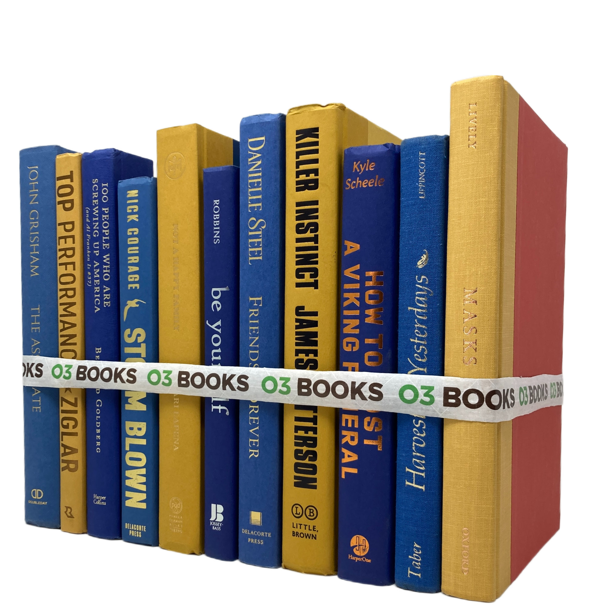 Red Barrel Studio® Violet Hues Decorative Books Blue, Yellow and Violet ...