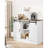 Gracie Oaks Coffee Bar Cabinet 3-Tier Coffee Bar Table with Barn Doors ...