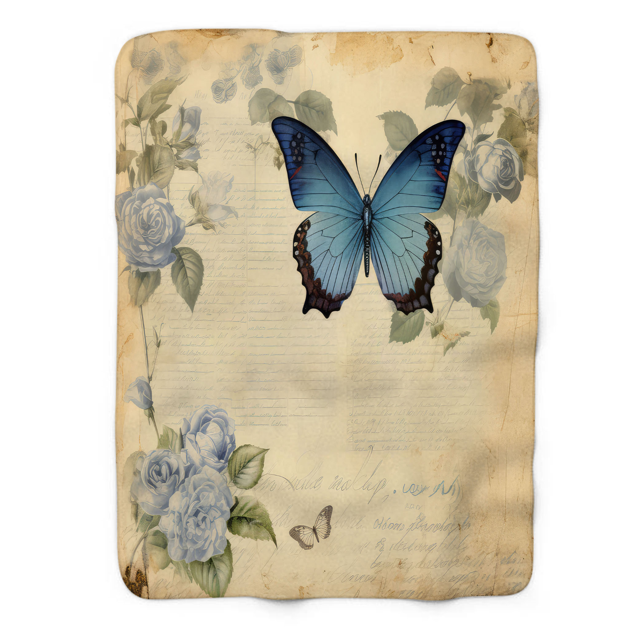MentionedYou Blue Morpho Memory Book - 1 Piece Premium Sherpa B Throw ...