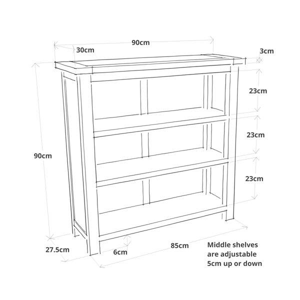 Alpen Home Rockett 90cm H x 90cm W Standard Bookcase | Wayfair.co.uk