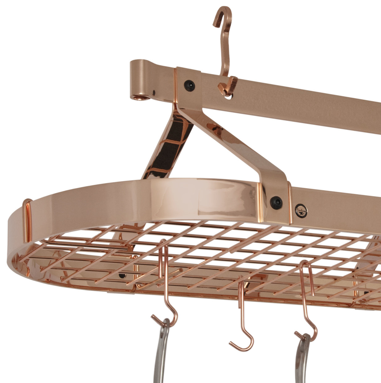 Enclume Premier Steel Handcrafted Rectangle Hanging Pot Rack & Reviews ...