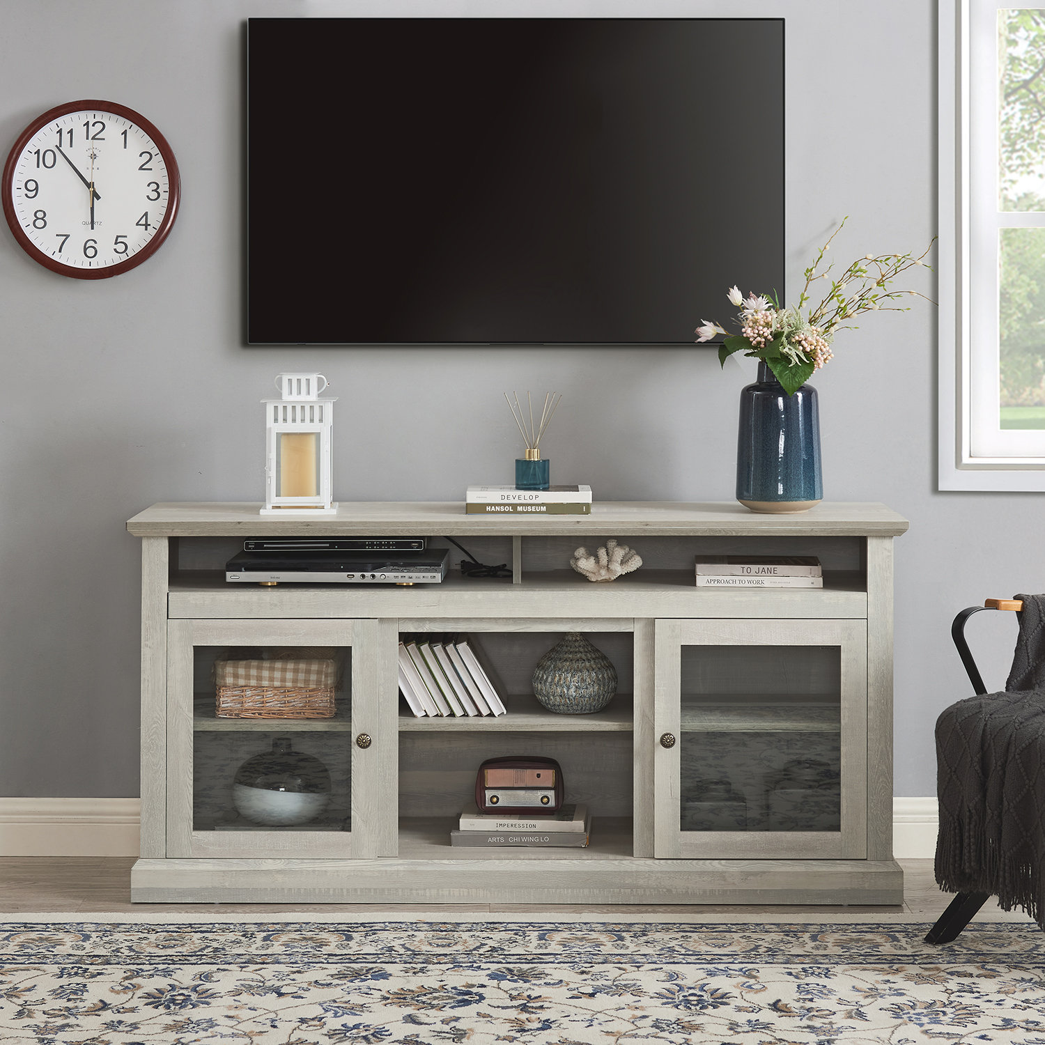 Latitude Run® Versatile Entertainment Console with Ample Storage for ...