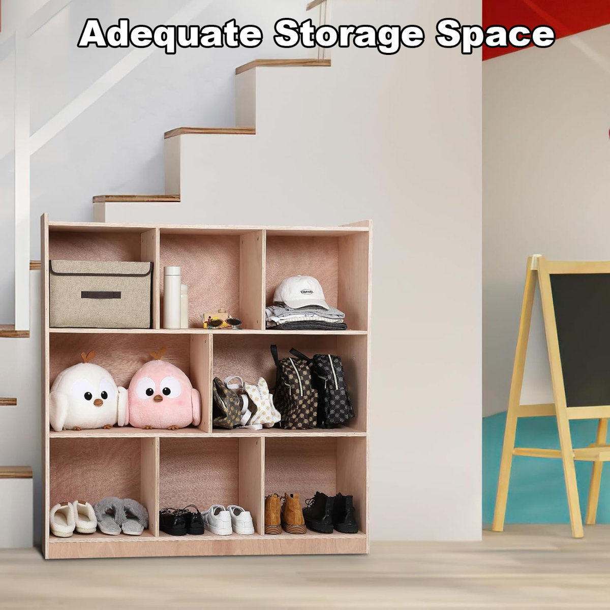 Union Rustic Unglazed Exterior 8-Section Bookcase Classroom Storage ...