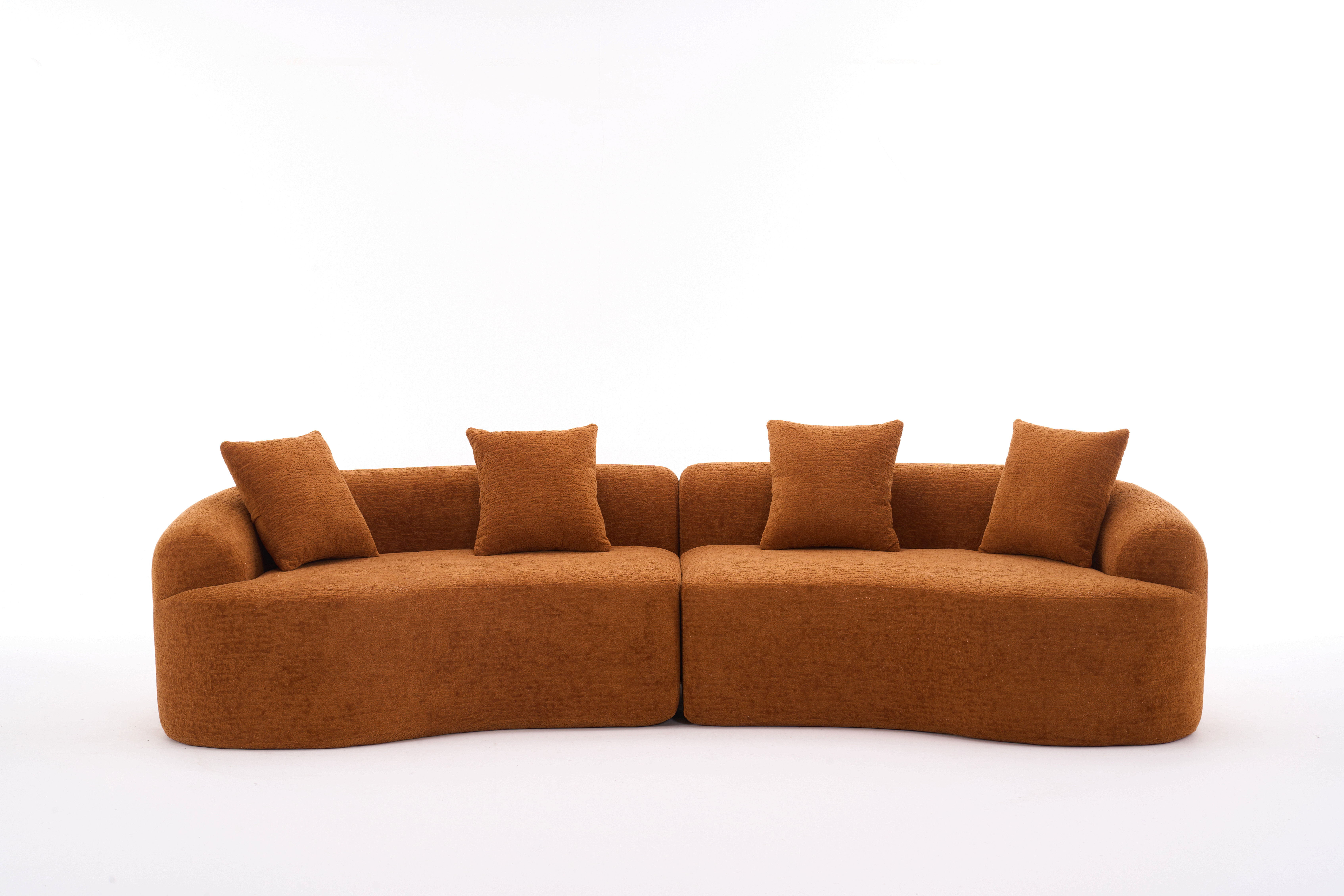 Brayden Studio® Compression Sponge Sofa Curved Modular Sectional, 30D ...