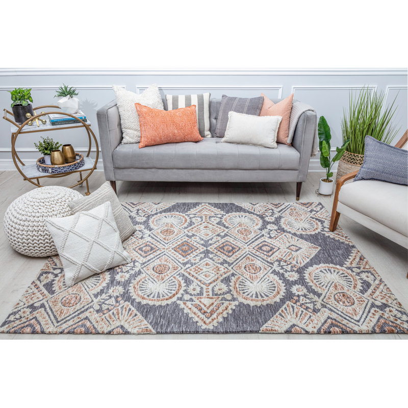 Bungalow Rose Hand Tufted Geometric Rug | Wayfair