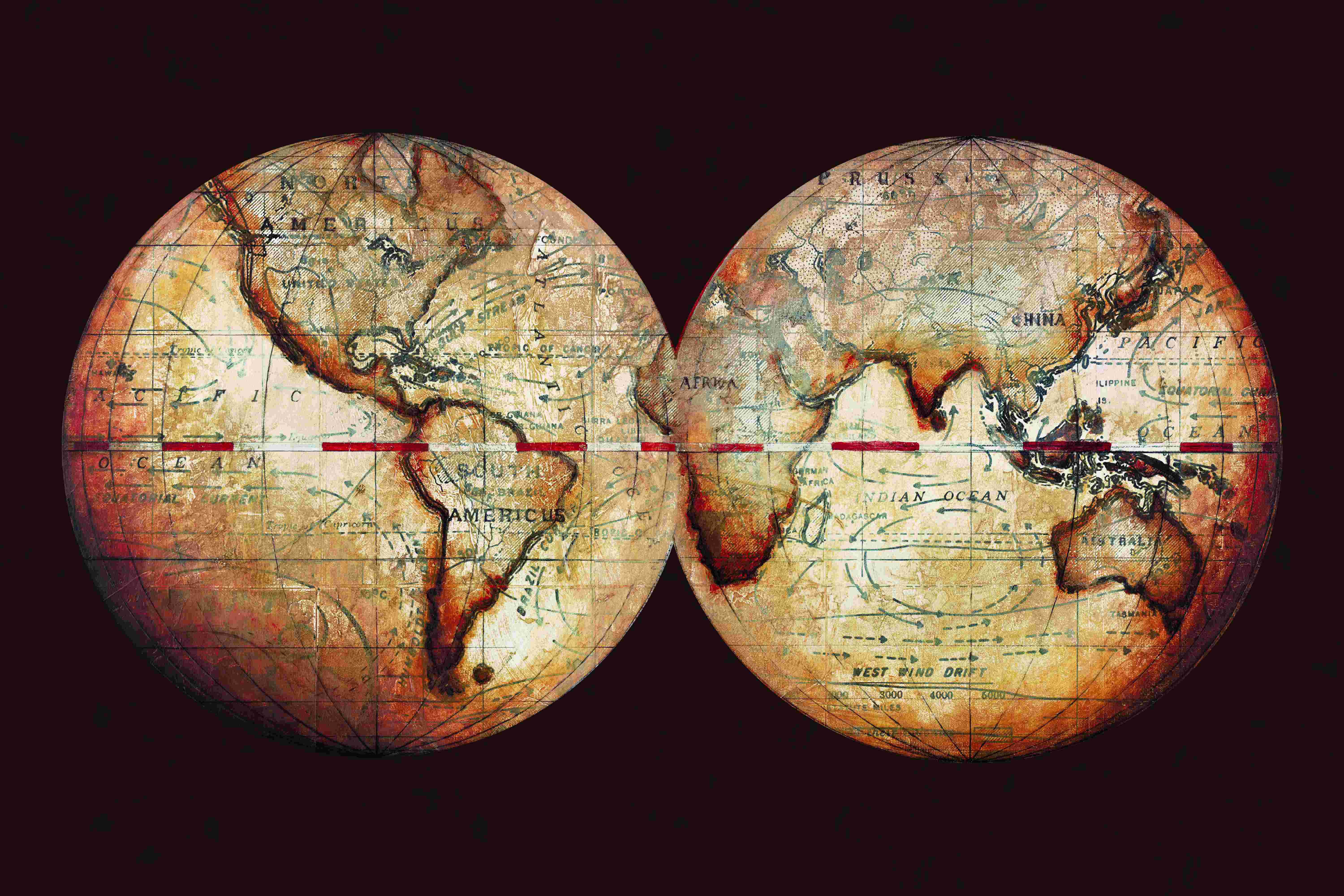 Breakwater Bay Map of the World - Wrapped Canvas Graphic Art | Wayfair