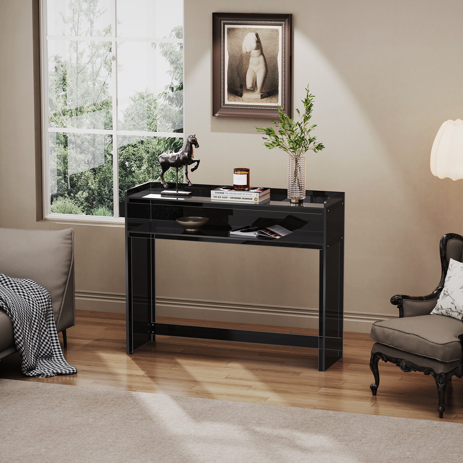 Wrought Studio™ Acrylic Console Table & Reviews | Wayfair