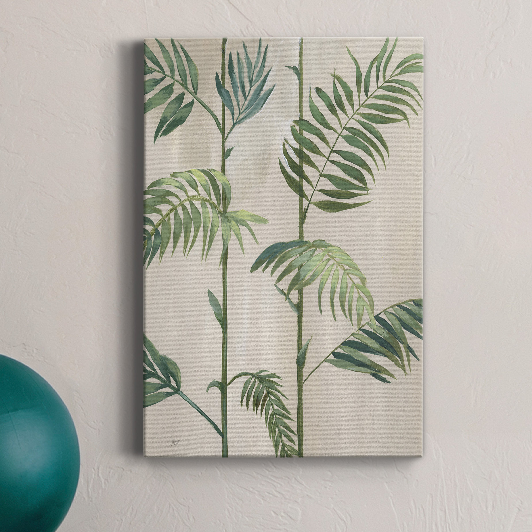 Bay Isle Home™ Modern Fronds I Premium Gallery Wrapped Canvas - Ready ...