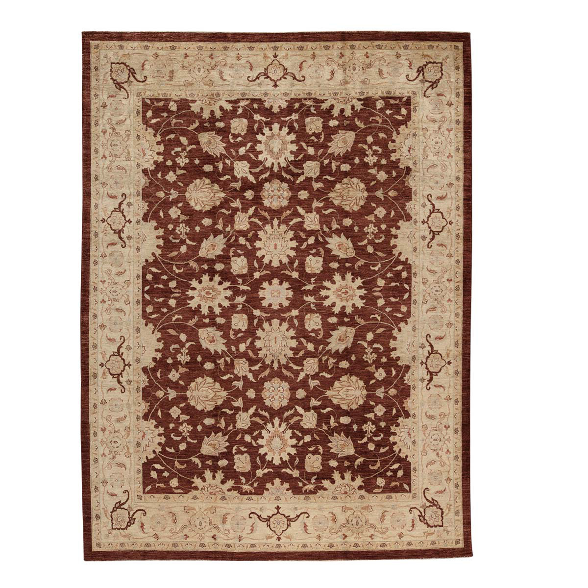 Bokara Rug Co., Inc. High-quality Hand-Knotted Wine/Beige Area Rug ...