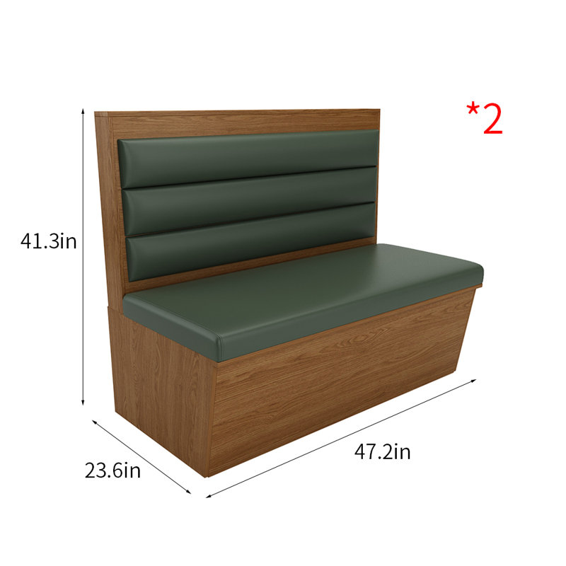 Visual card holder Retro Simple Restaurant Cafe Upholstered Benches ...