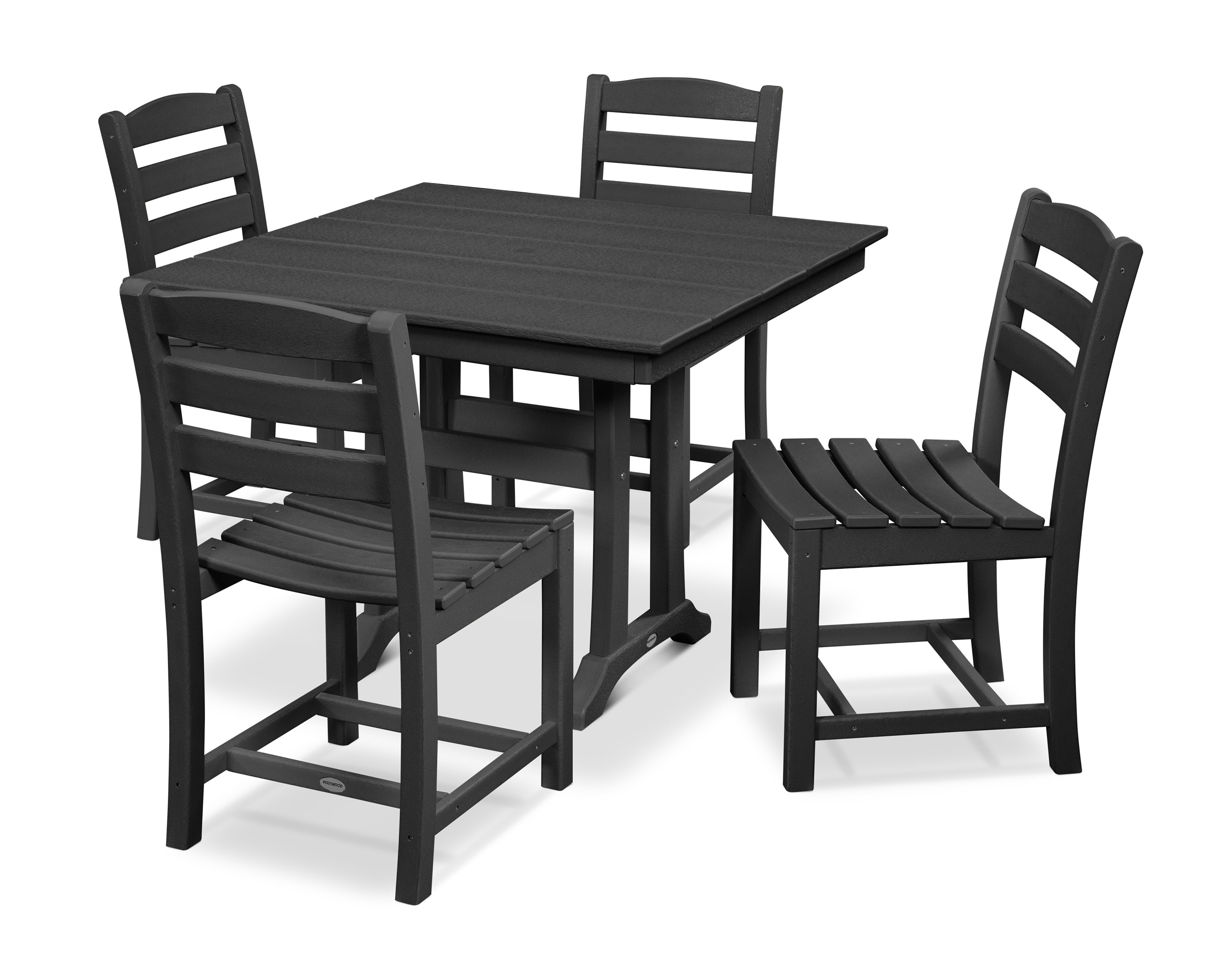 POLYWOOD® POLYWOOD La Casa Café 5-Piece Farmhouse Trestle Side Chair ...