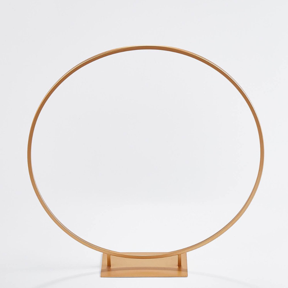 Everly Quinn 6.5Ft Metal Circle Round Backdrop Stand For Wedding Arch ...