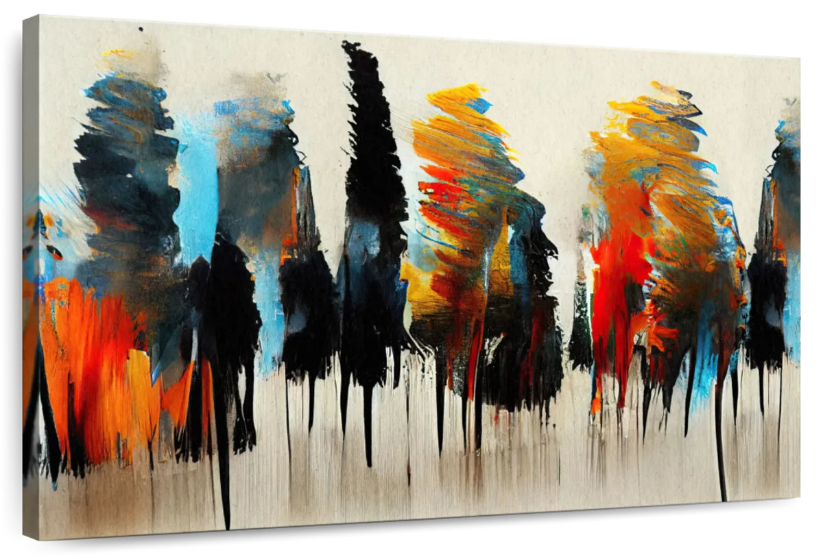 Wade Logan® Avery Abstract Autumn Forest | Wayfair